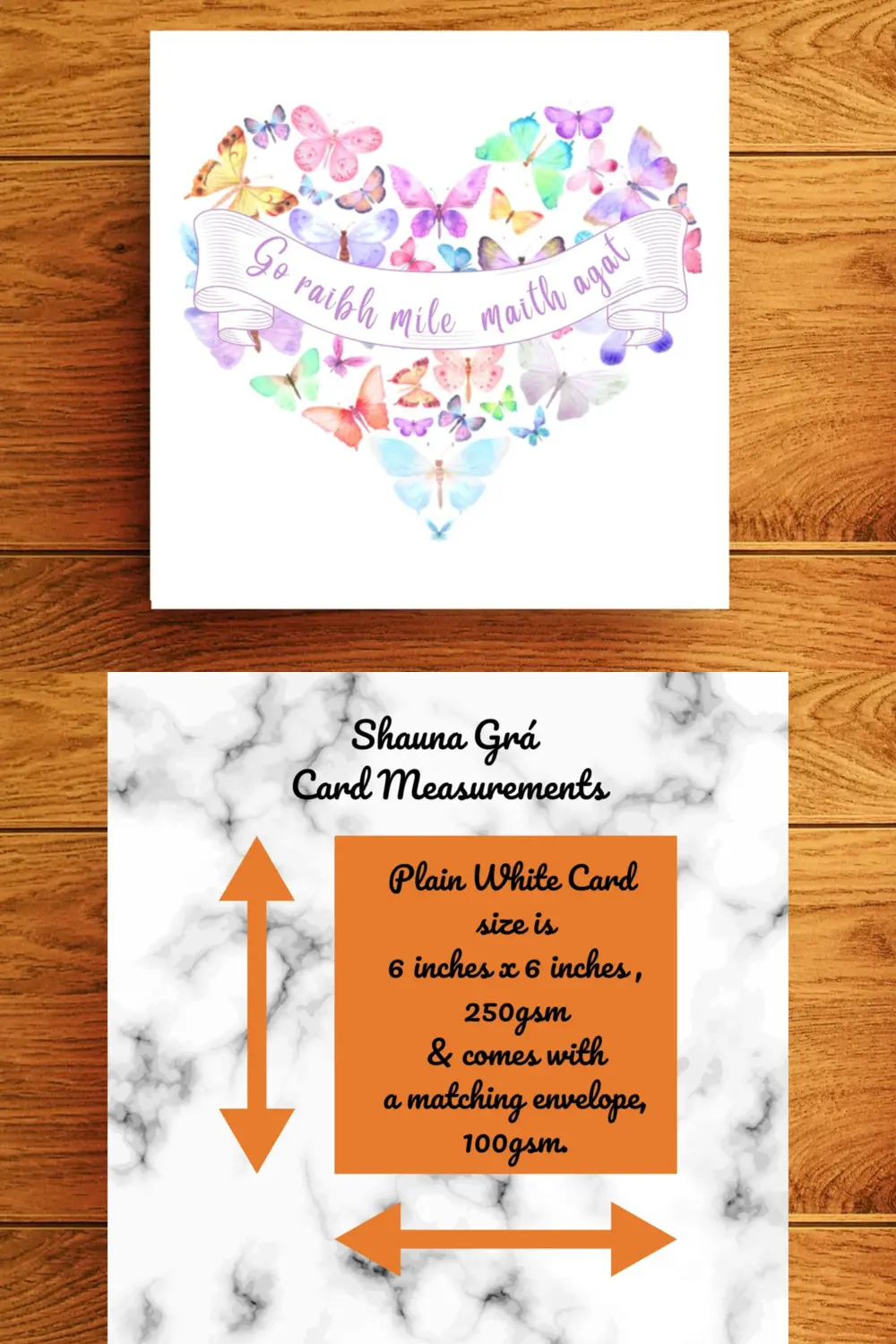 Thank you card go raibh mile maith agat irish language | Shauna Gra